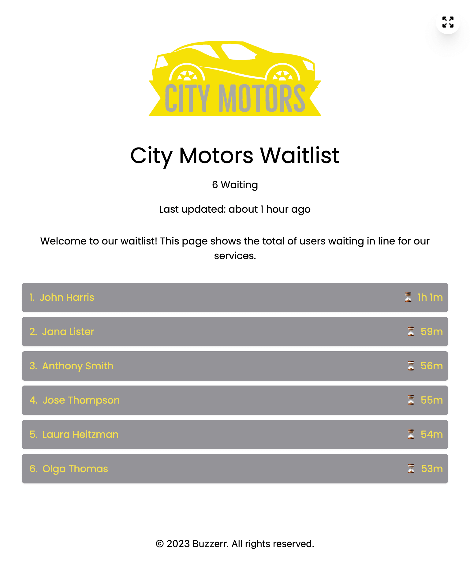 Buzzerr - Queue/Waitlist Manager
